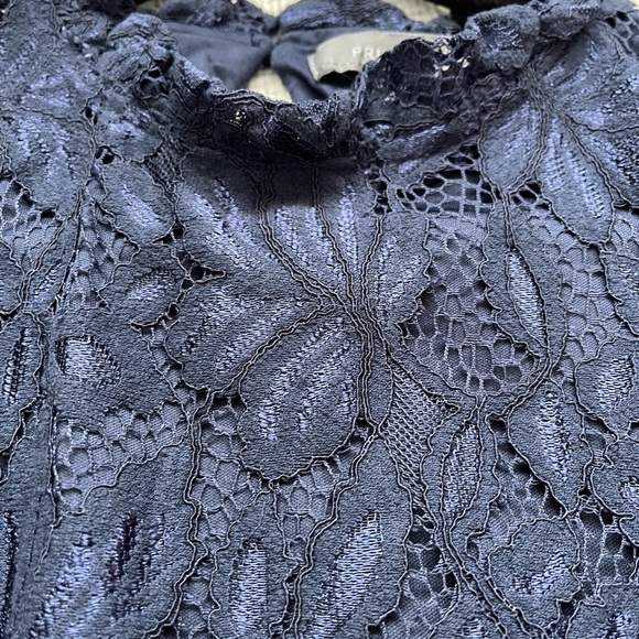 Primark | Tops | Primark Women Navy Blue Lace Blouse | Poshmark